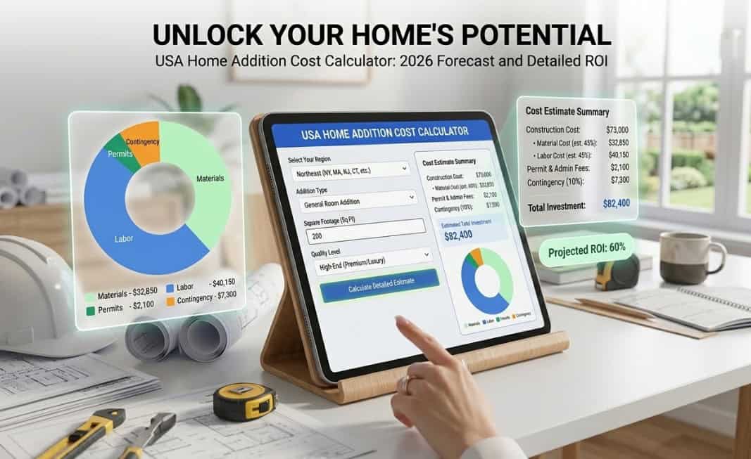 Home Addition Cost Calculator 2026 | Accurate US Estimates